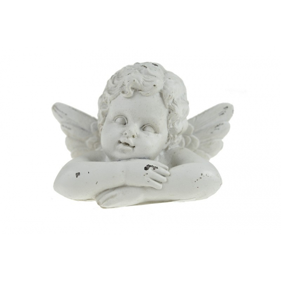 Angyal kerámia 7*9cm könyöklő fehér - Virág -és dekorációs nagykereskedelem