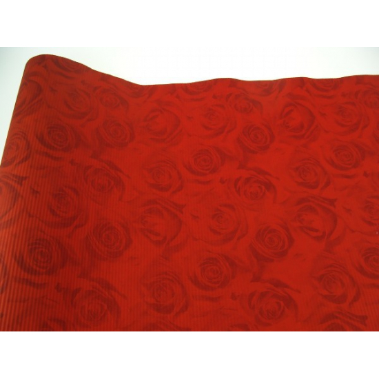 Csomagoló papír tekercsben 0,5/10m piros rózsa mintás - Virág -és ...