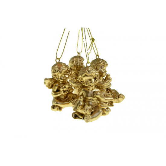 Figura angyal poly 3*3*5 akasztós többféle arany - Virág -és dekorációs nagykereskedelem