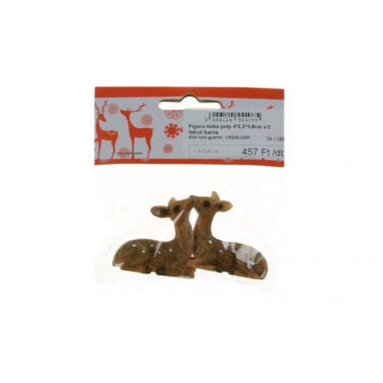 Figura őzike poly 4*2,2*3,8cm s/2 fekvő barna - Virág -és dekorációs ...